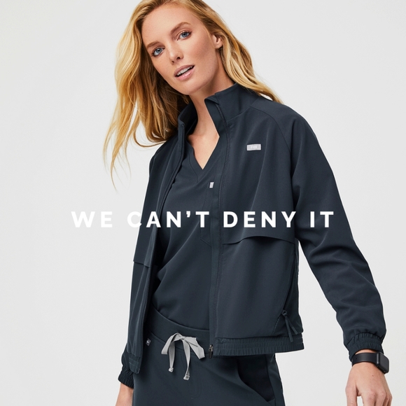 Figs | Jackets & Coats | Figs Sydney Dark Harbor Performance Scrub ...